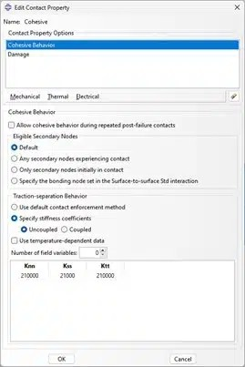 Modeling of Adhesive Connections (Sticky Contact) with Abaqus